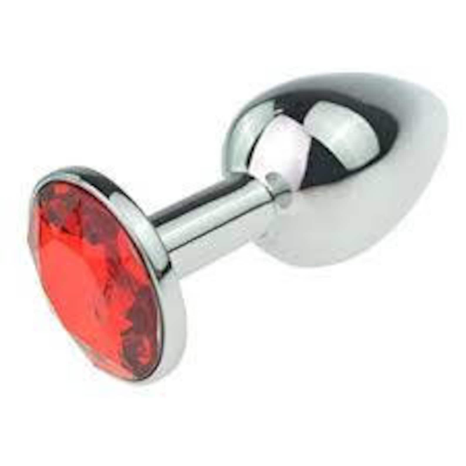 Beginner Steel Jewel Butt Plug Bdsm Play Anal Play Beginner Etsy