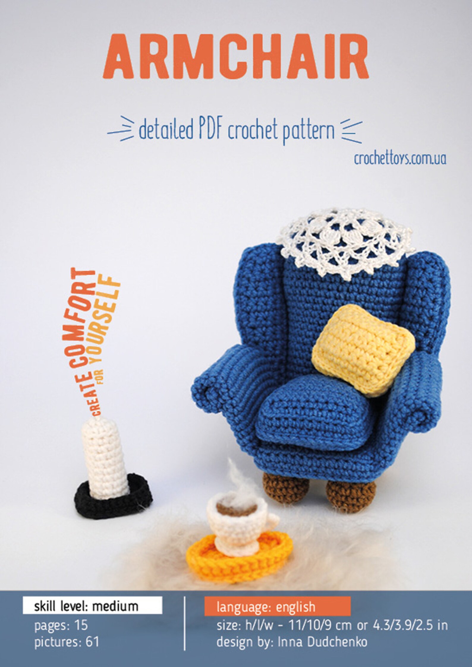 Crochet PATTERN Miniature Armchair Pillow Candle Doily and - Etsy Canada