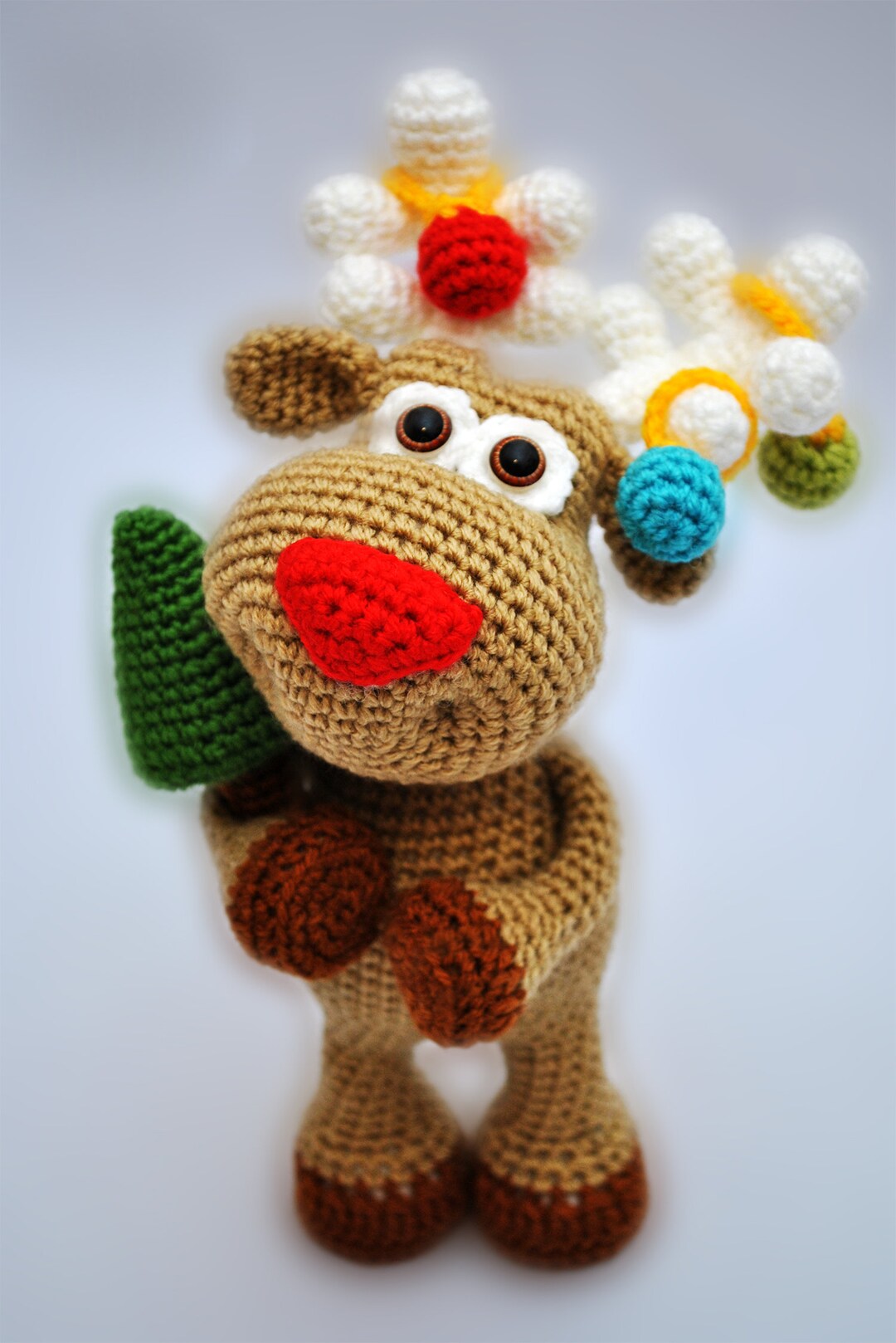 СХЕМА вязания крючком Рождественский олень вязаный крючком амигуруми ...