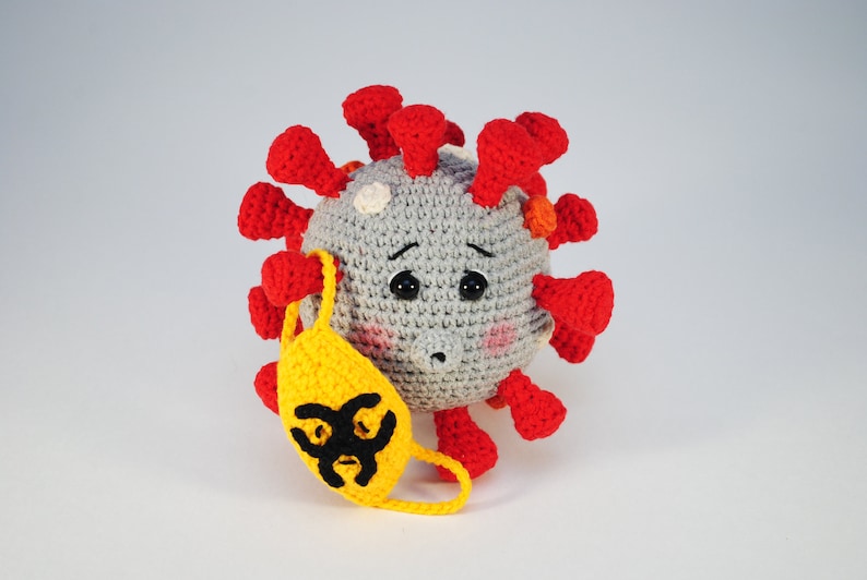 Crochet PATTERN Virus - Amigurumi Microbe - Pdf Pattern Bacteria ...