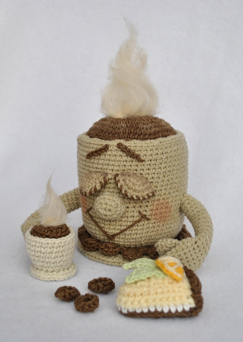 Crochet PATTERN Double Coffee - Amigurumi Crocheted Coffee Cup - Coffee ...