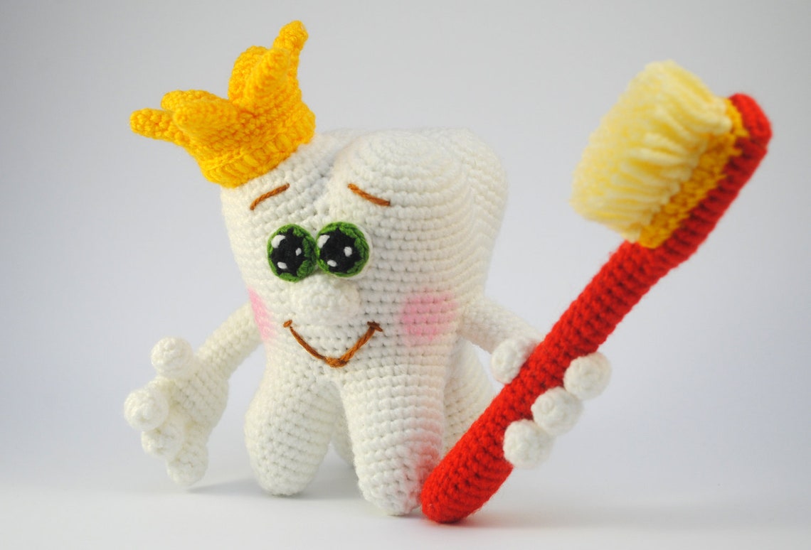 Crochet PATTERN Tooth - Crocheted Tooth PDF Pattern - Amigurumi Tooth ...