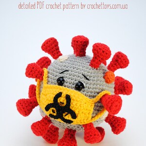 Crochet PATTERN Virus - Amigurumi Microbe - Pdf Pattern Bacteria ...