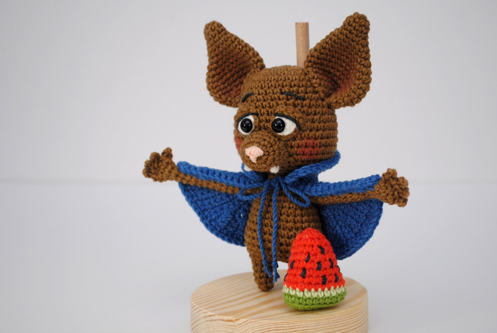 Crochet PATTERN Bat Vampire With Watermelon - Amigurumi Bat - Е_N_G_L_I ...