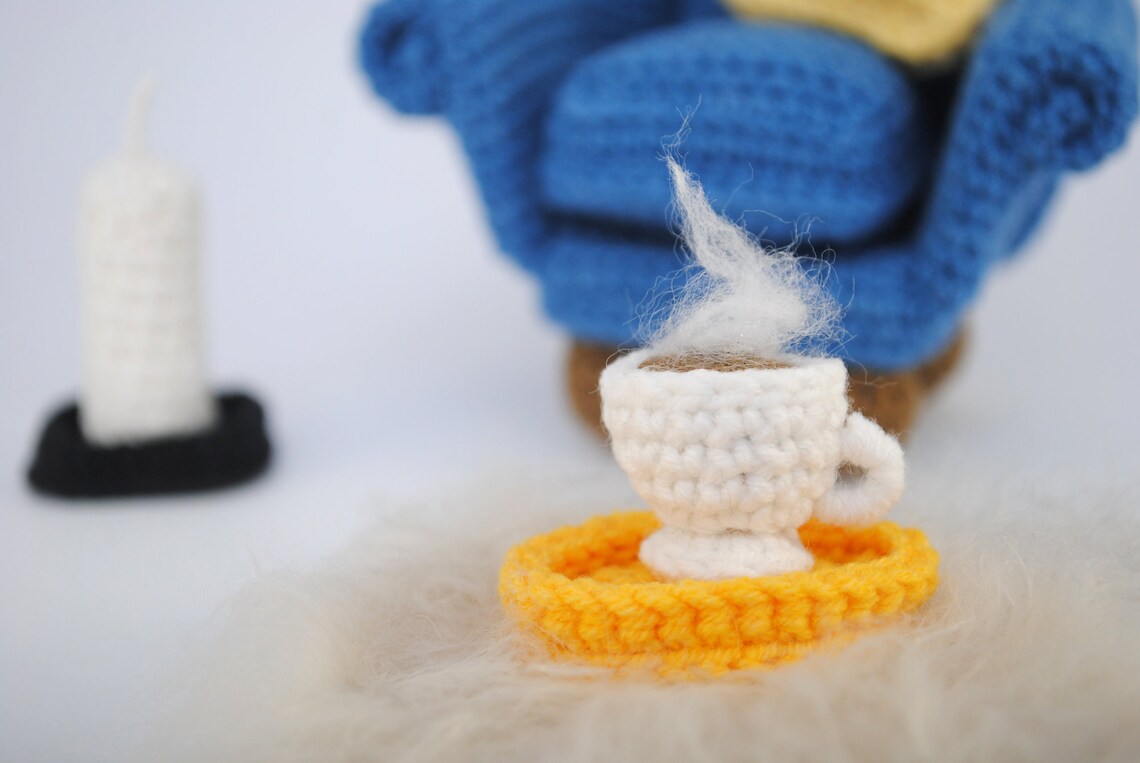 Crochet PATTERN Miniature Armchair Pillow Candle Doily and - Etsy