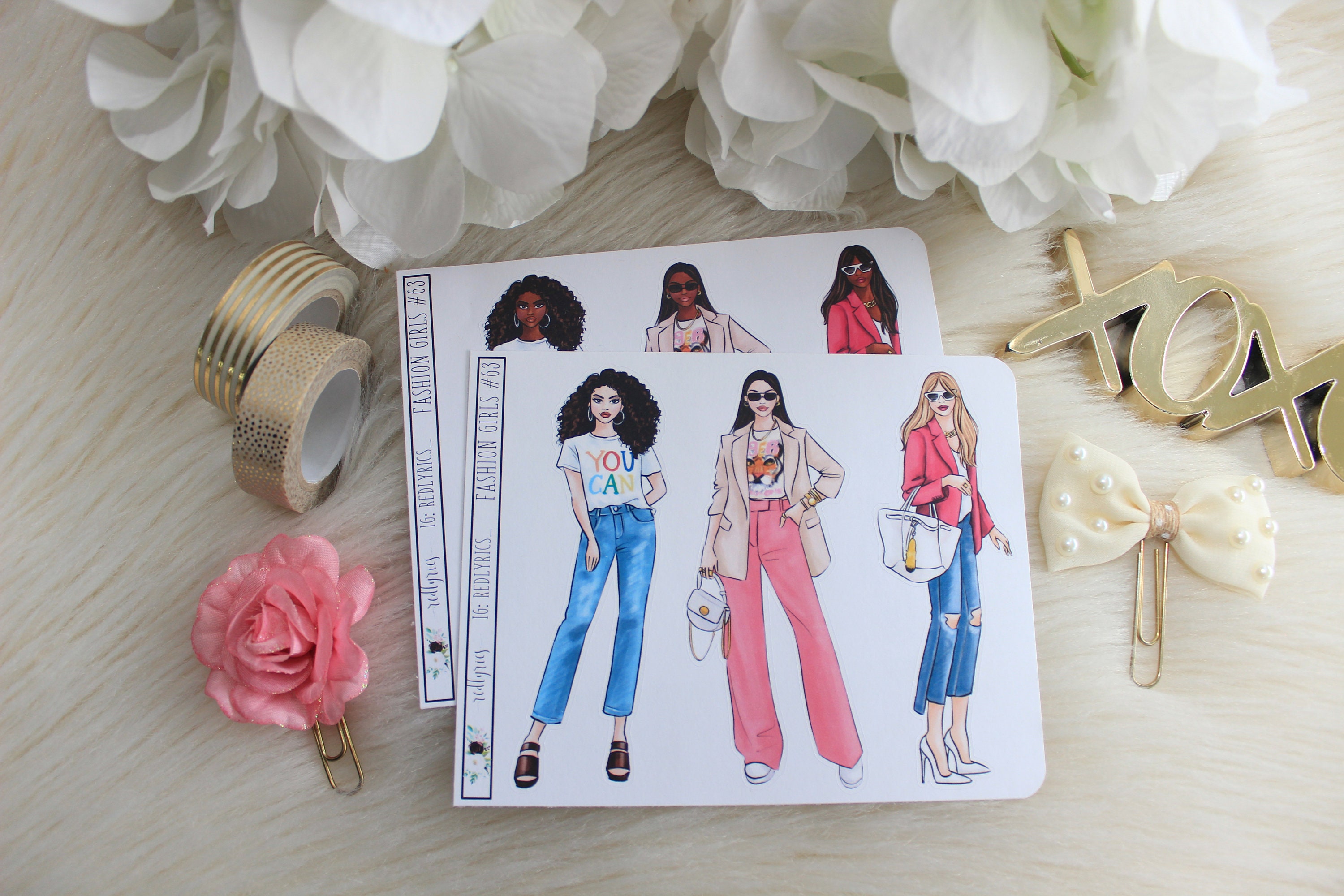 Fashion Girls #63, CHOOSE YOUR OPTION, Fashion Girls, Planner Stickers ...