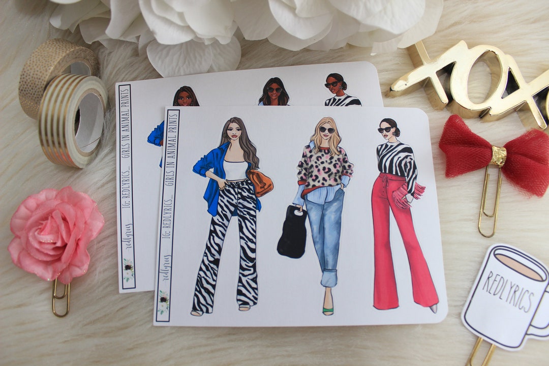 Girls in Animal Prints, CHOOSE YOUR OPTION, Fashion Girls - Etsy