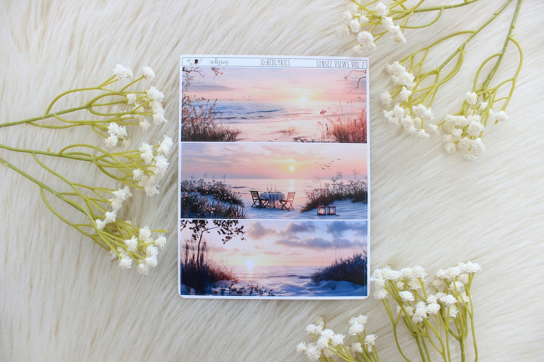 Sunset Views VOL 2, Planner Stickers, Journal Stickers, Stickers - Etsy