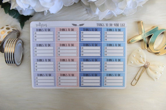 Things to Do Mini List Planner Stickers | Etsy