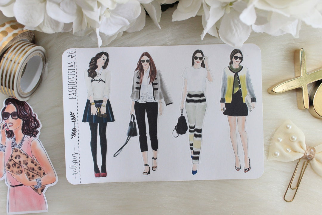 Fashionistas #6, Fashion Girls, Planner Stickers - Etsy