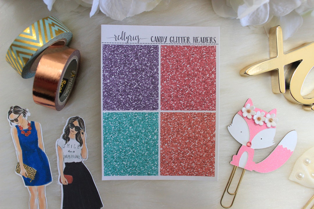 Candy Glitter Headers - Etsy