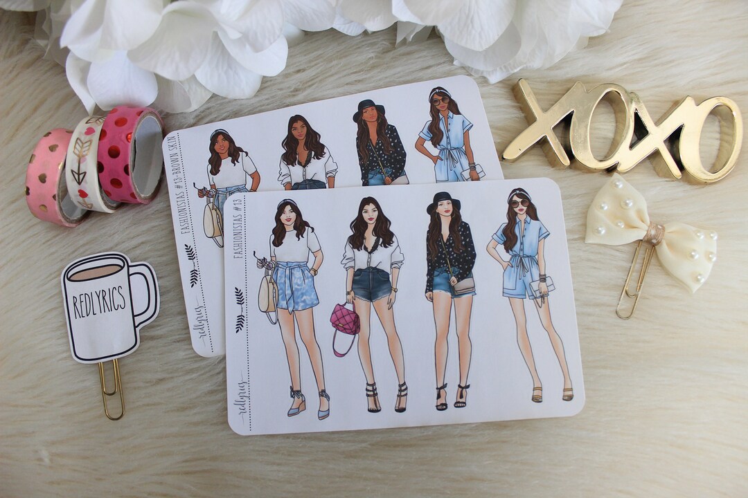 Fashionistas #13, CHOOSE YOUR OPTION, Fashion Girls, Planner Stickers ...