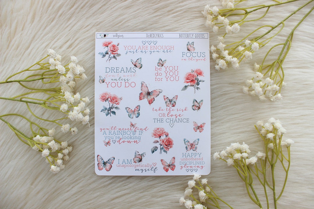 Butterfly Quotes, Planner Decoration, Journal Stickers, Planner ...
