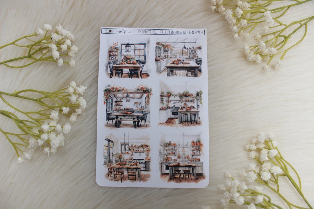 Fall Kitchen Spaces, Planner Decoration, Journal Stickers, Planner ...