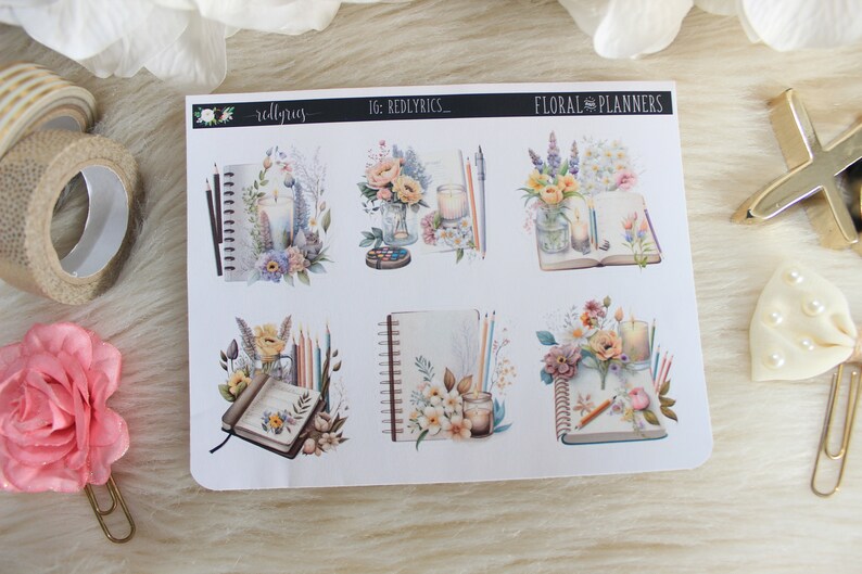 Floral & Planner Decor Planner Decoration Spring Stickers - Etsy