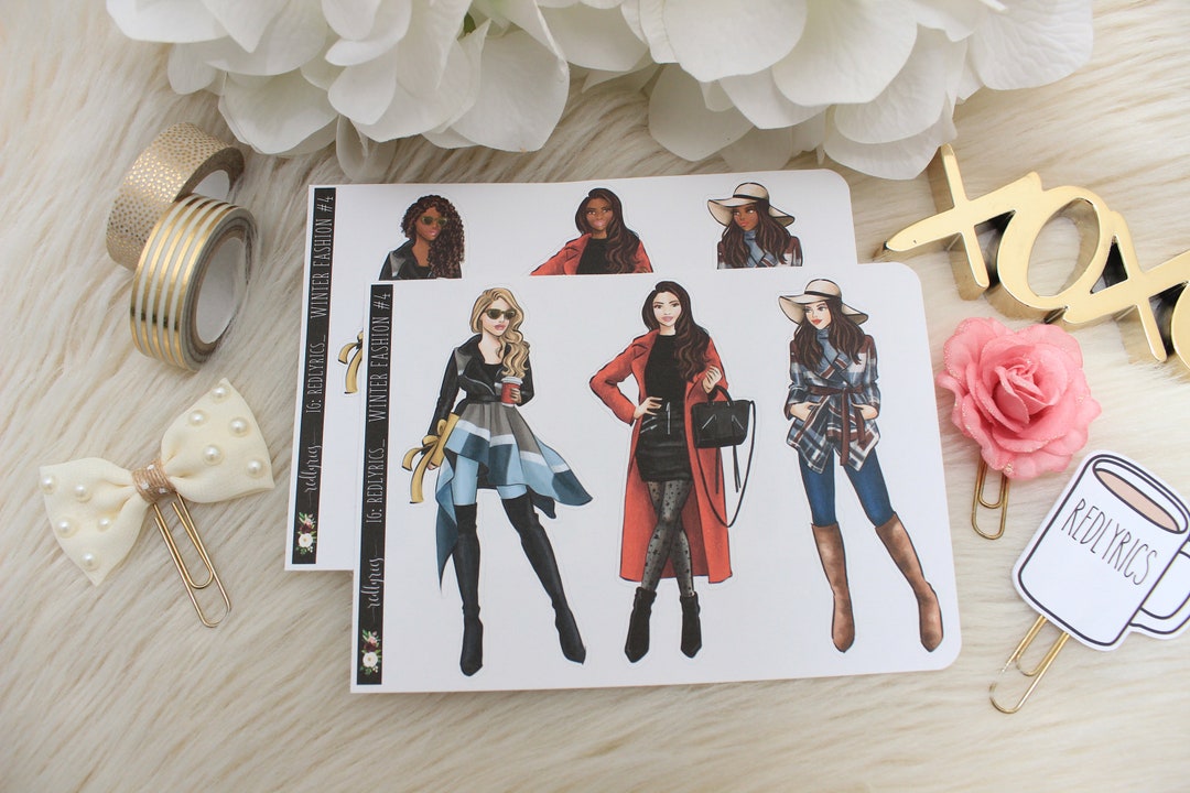 Winter Fashion #4, CHOOSE YOUR OPTION, Fashion Stickers, Planner ...
