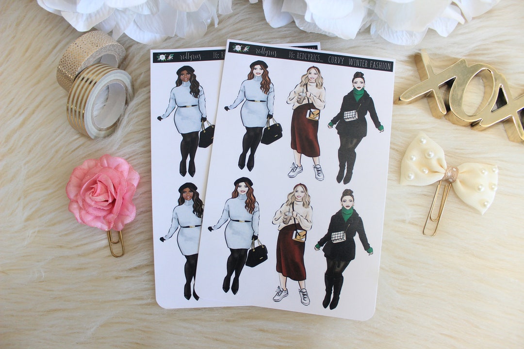 Mini Curvy Winter Fashion, CHOOSE YOUR OPTION, Fashion Stickers ...