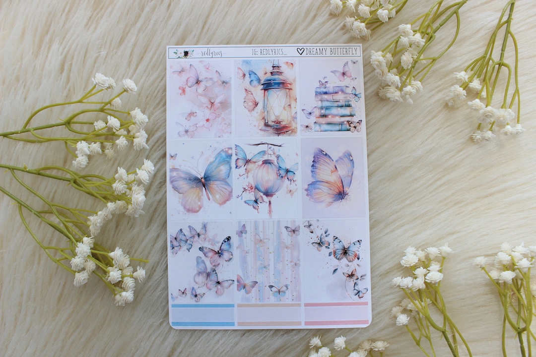 Dream Butterfly, Planner Decoration, Planner Stickers, Journal Stickers ...