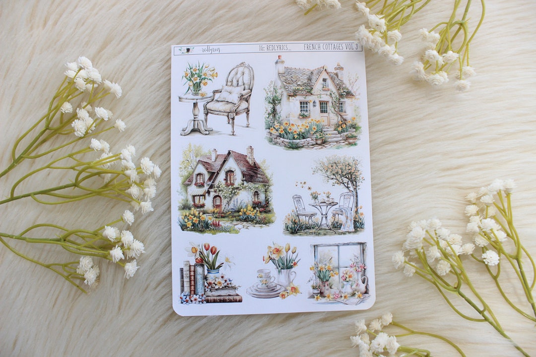 French Cottages VOL 3, Planner Decoration, Planner Stickers, Journal ...