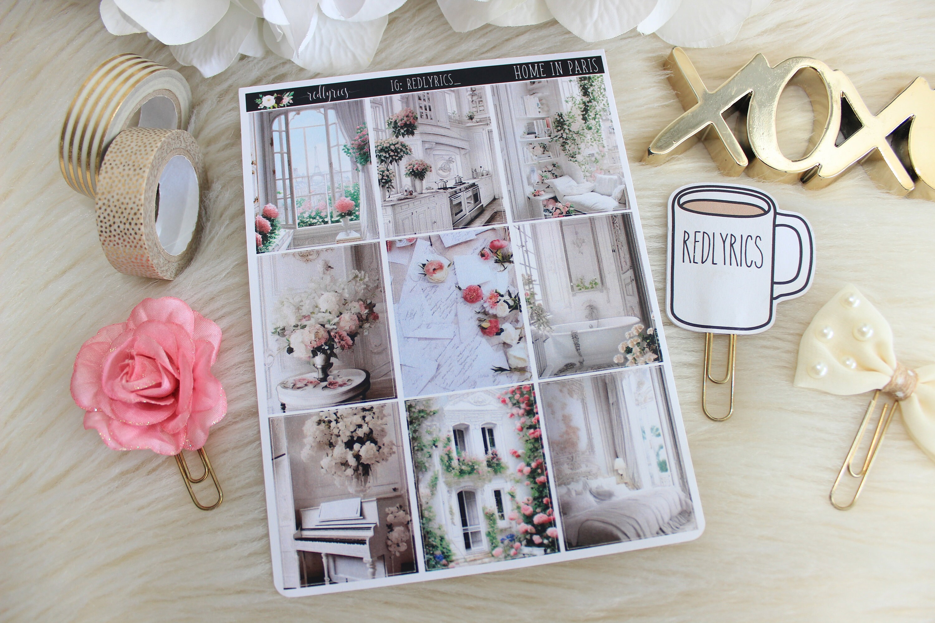 Home in Paris Full Boxes ECLP Boxes Planner Stickers - Etsy