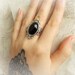 Black Jewel Ring Gothic Victorian Ring Black Crystal Cocktail Ring ...