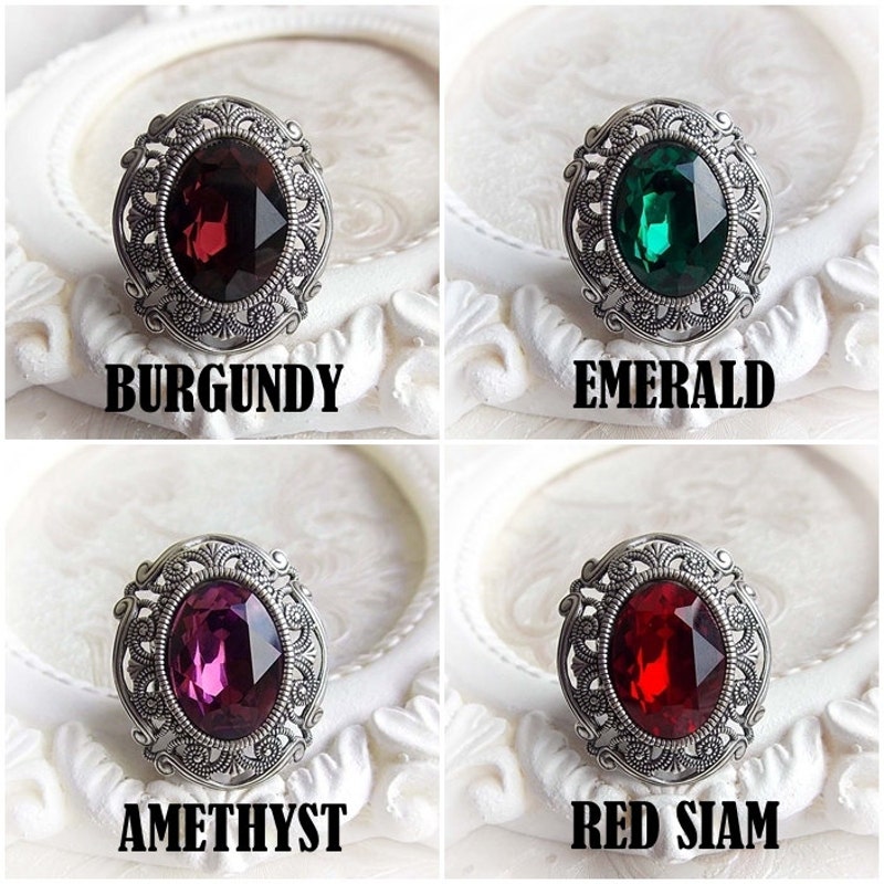 Burgundy Ring - Etsy