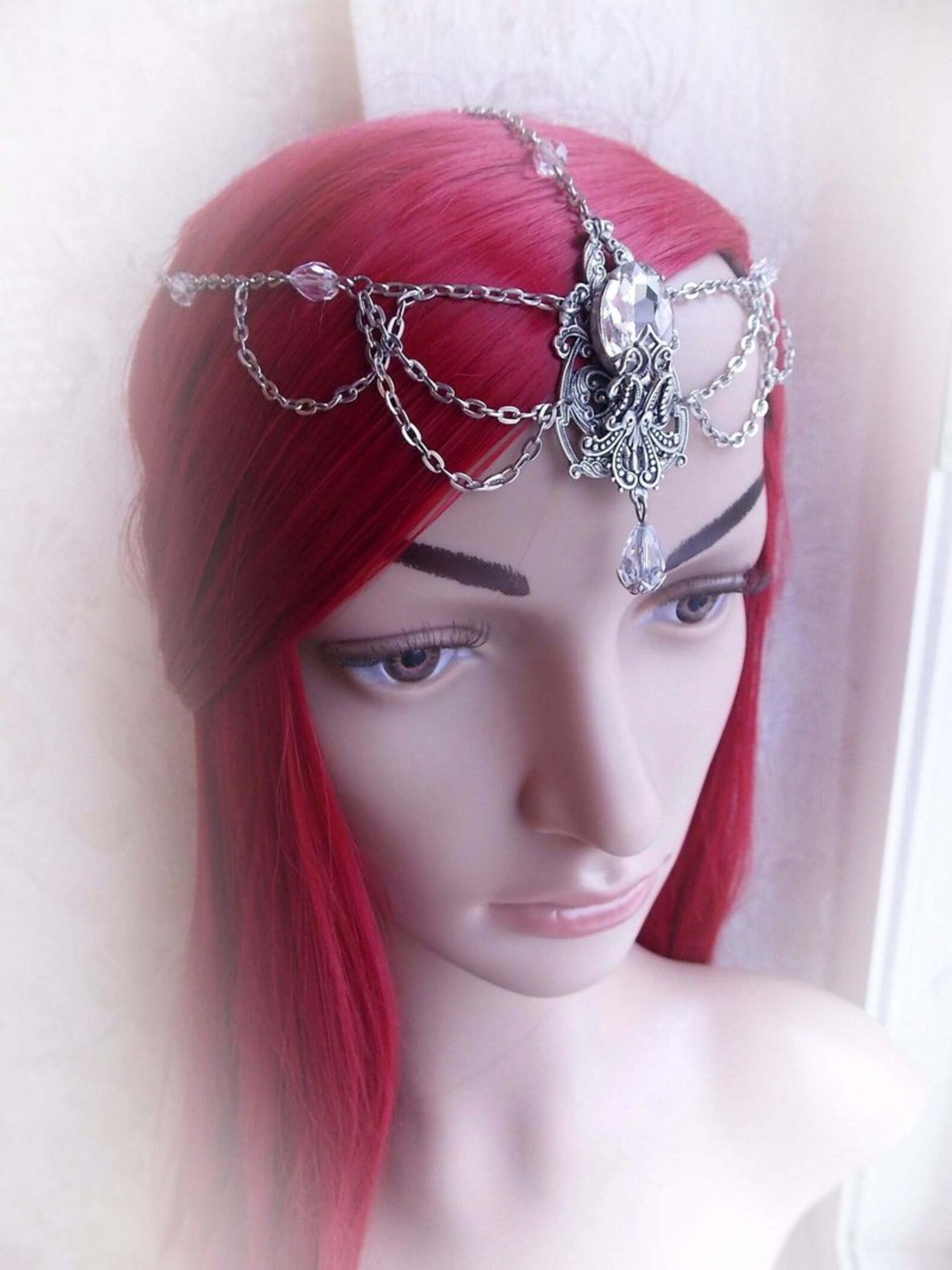 Crystal Jewel Tiara Fanitasy Gothic Tiara Medieval Circlet | Etsy