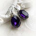 Purple Crystal Gothic Earrings: Victorian Bridal Queen Jewelry - Etsy