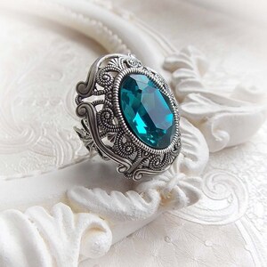 Gothic Medieval Swarovski Crystal Ring MORE CHOICES Gothic - Etsy