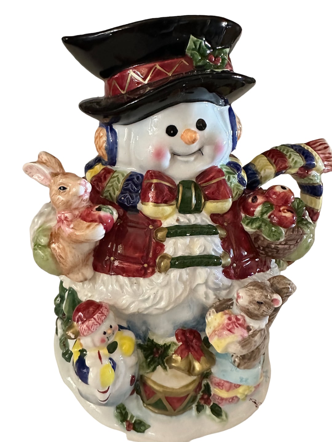 Vintage Ceramic Snowman Serving Pitcher - Festive Holiday Decor and ...