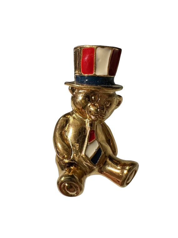 Avon teddy bear brooch - Gem
