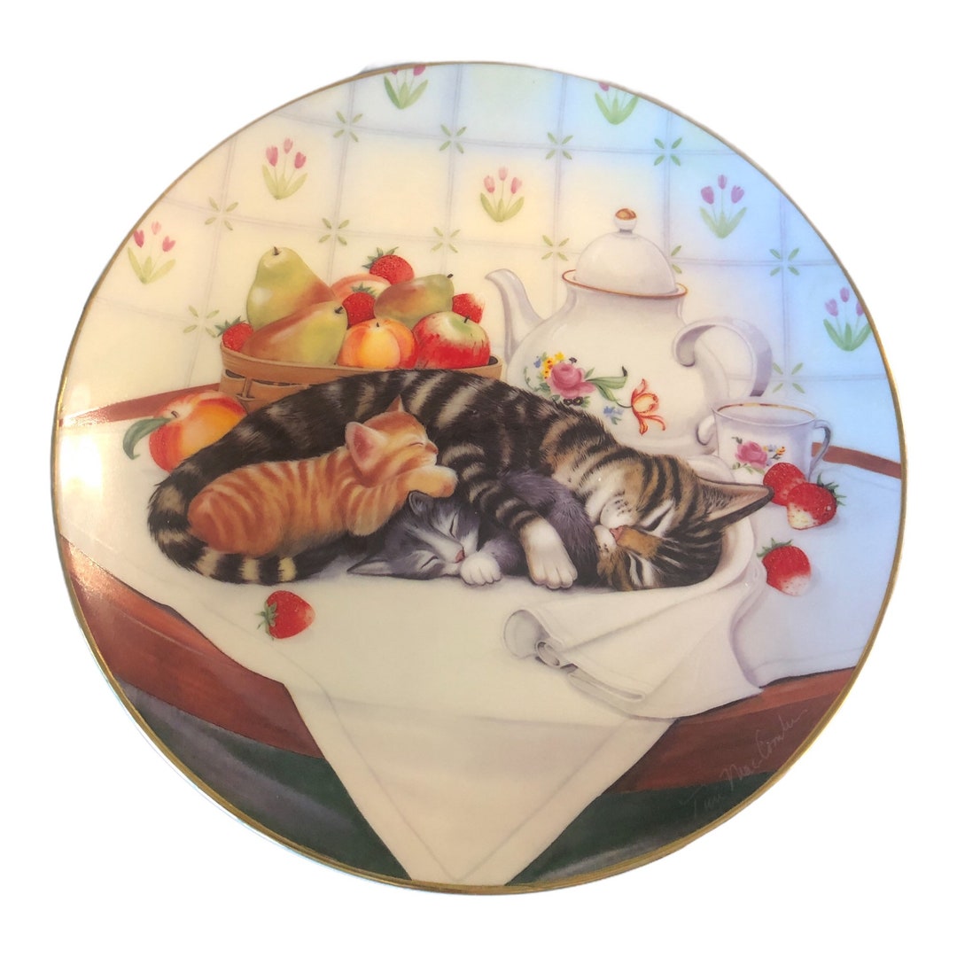 Kitchen Wall Decor Vintage Cat Nap Plate Farmhouse Decor Kitchen - Etsy
