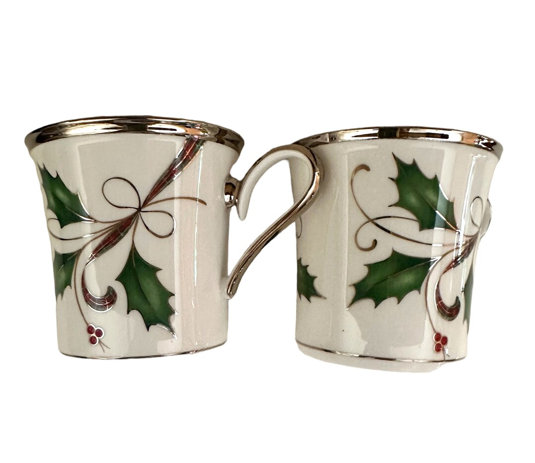Lenox Platinum Holiday Nouveau Coffee Cup Set of 4 | Elegant China ...