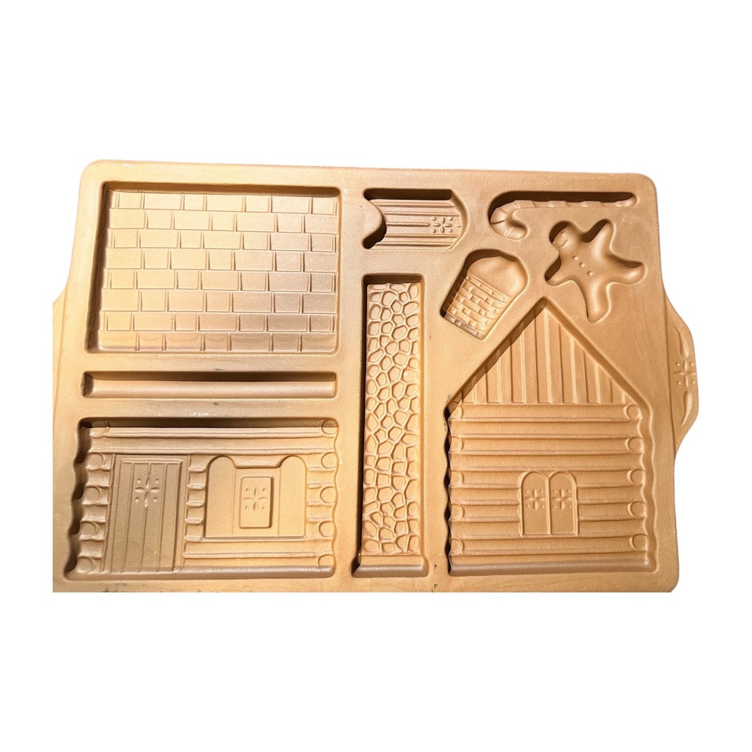 Vintage Gingerbread Pottery Mold | Longaberger Country Cabin Mold ...