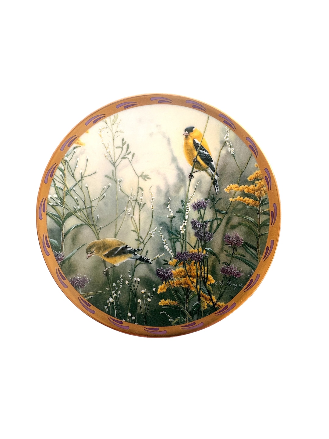 Lenox Golden Splendor Goldfinch Bird Plate - Etsy