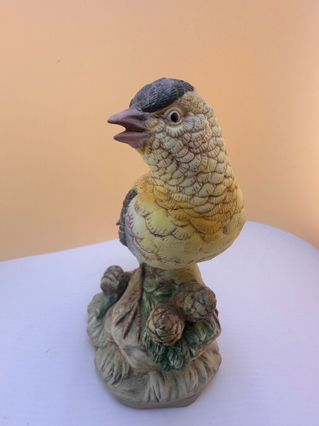 Lefton American Goldfinch Figurine: Bisque Porcelain Bird Statue - Etsy