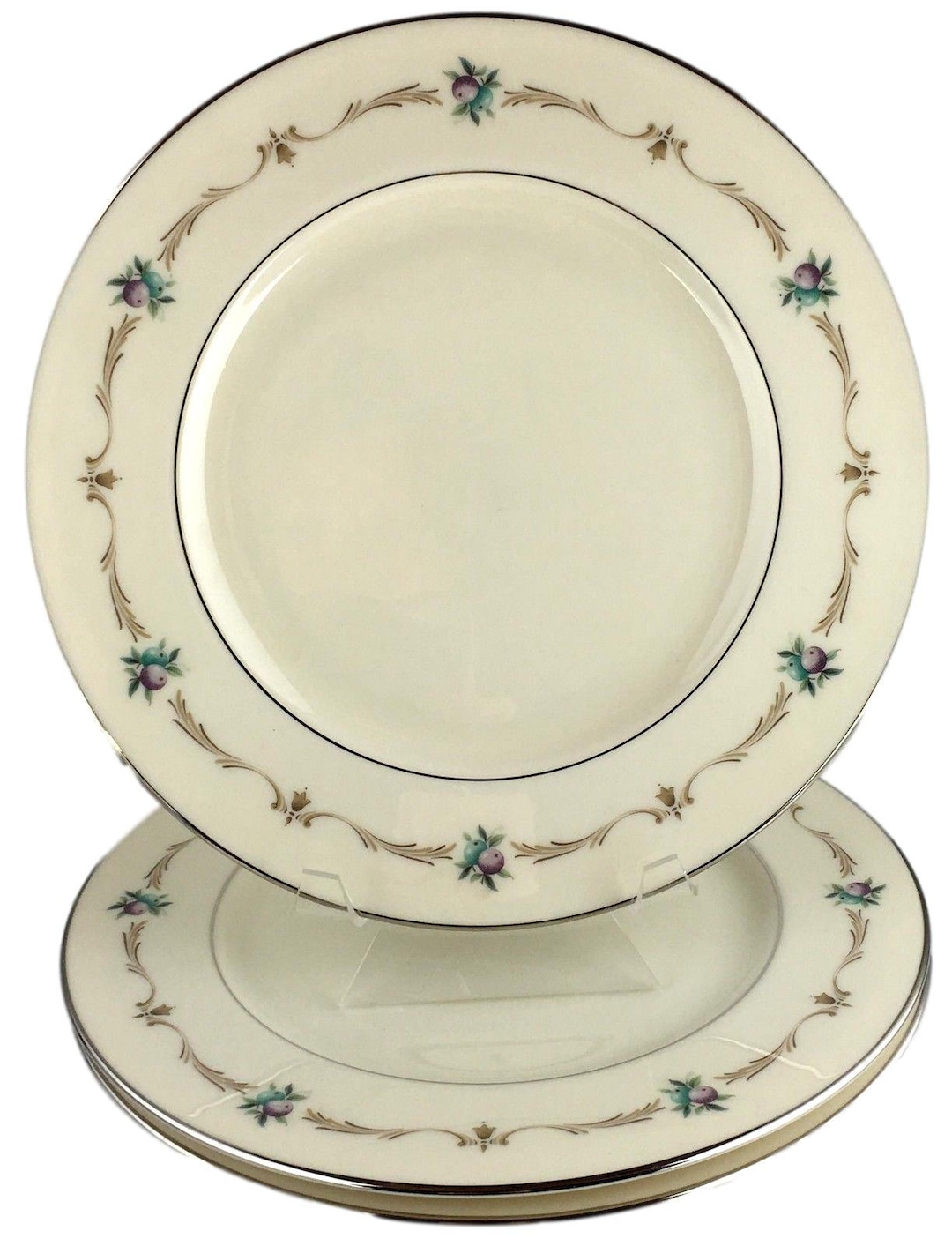 Vintage Fine China Capri Salad Plates - Elegant Tableware Set ...