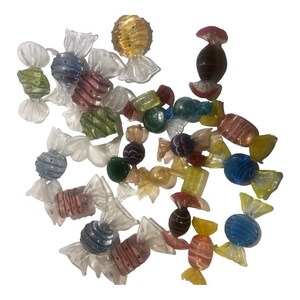 Vibrant Colorful Glass Candy Suncatcher Ornaments Decorative Pieces of ...