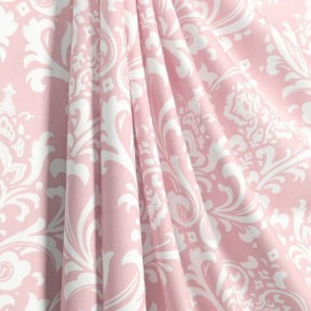 Pink Damask Curtains, Window Treatments - Etsy
