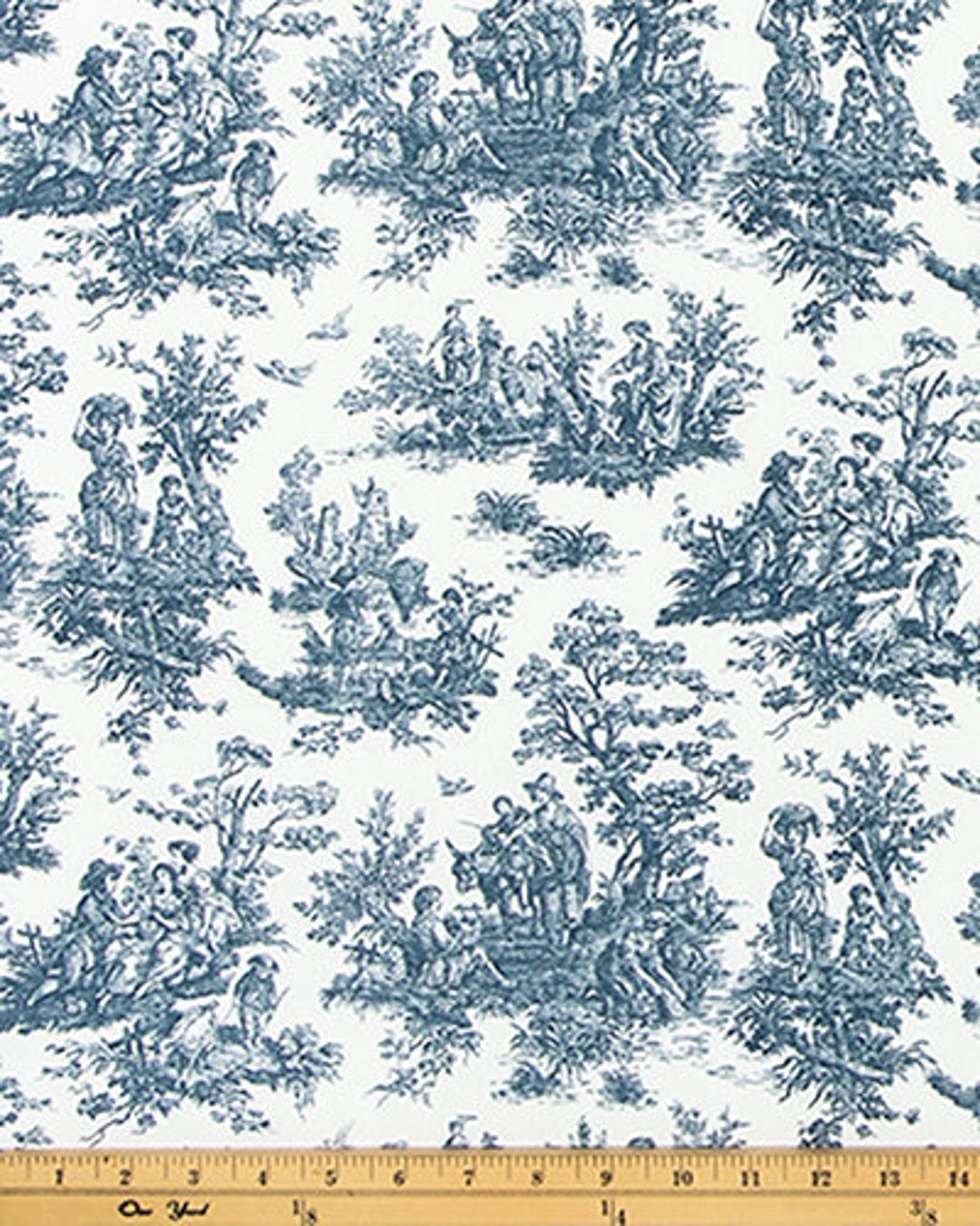 Blue Toile Curtains, Living Room, Bedroom, Bathroom Curtains - Etsy