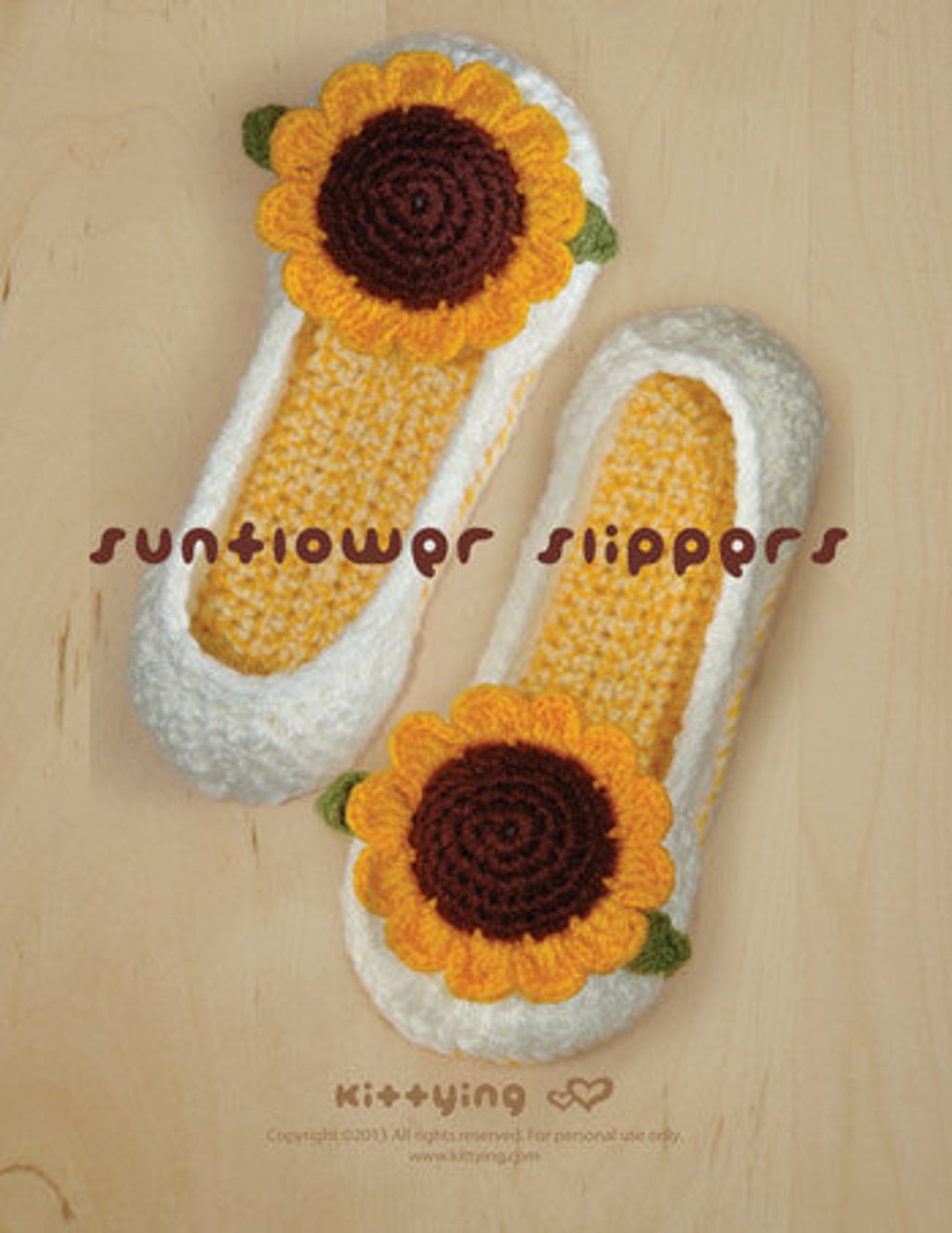 Sunflower Crochet Adult Shoe Pattern for Women - Crochet Pattern ...