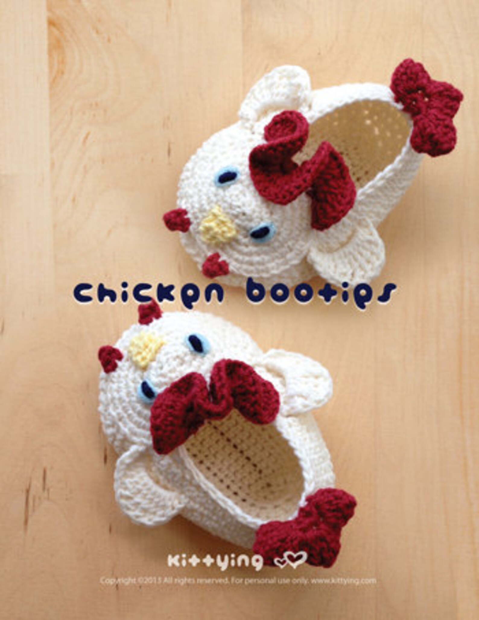 Chicken Crochet Baby Shoes Pattern Digital Download - Rooster Slip on ...
