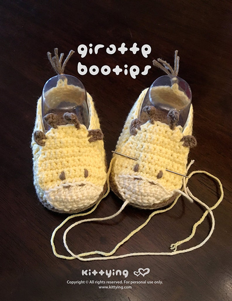Giraffe Crochet Baby Shoes Pattern Digital Download - Etsy