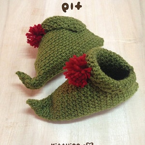 Crochet Pattern Baby Booties Crochet Elf Slippers Winter Holiday ...