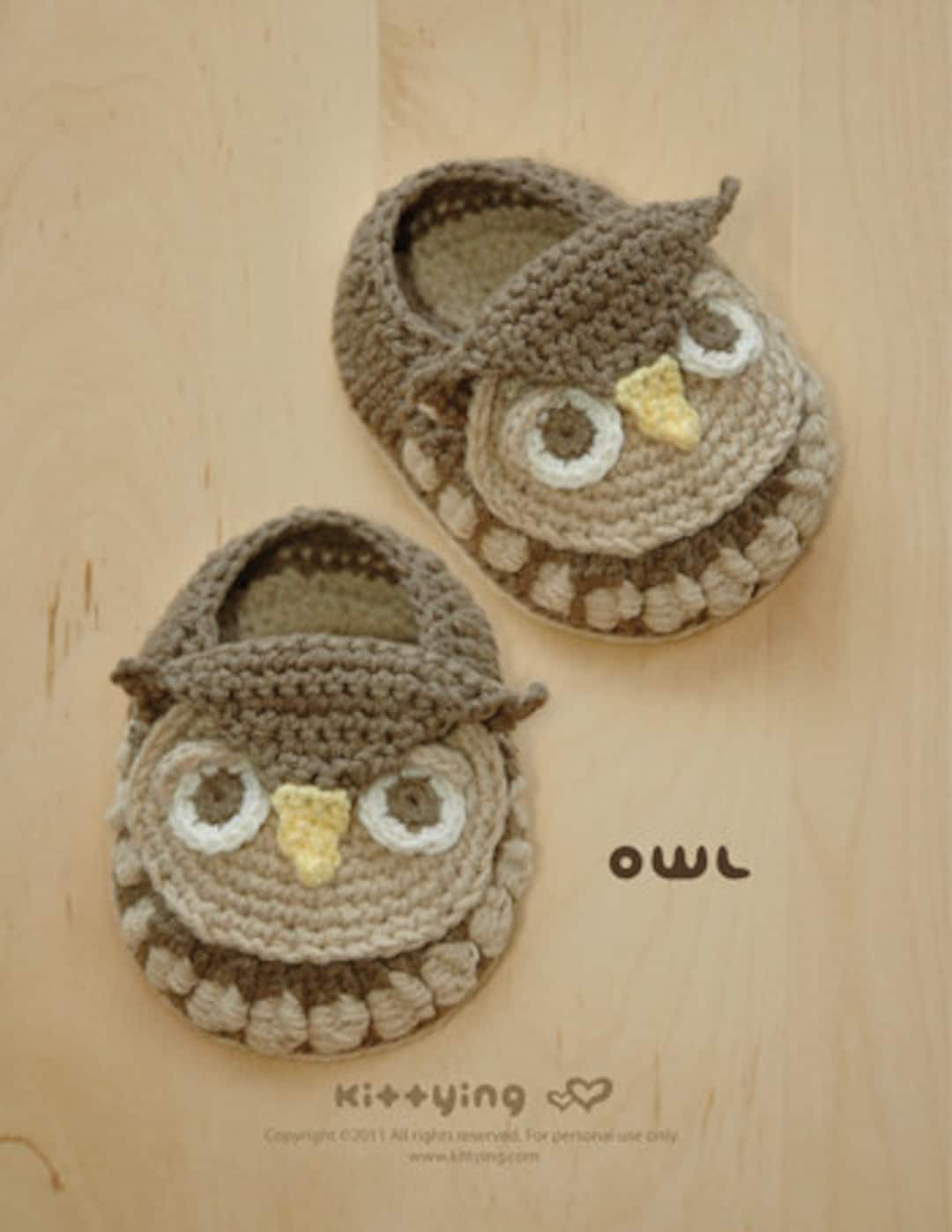 Owl Baby Booties CROCHET PATTERN - Owl Animal Shoes - Woodlands Animal ...