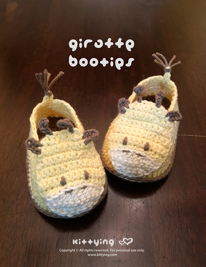 Giraffe Crochet Baby Shoes Pattern Digital Download - Etsy