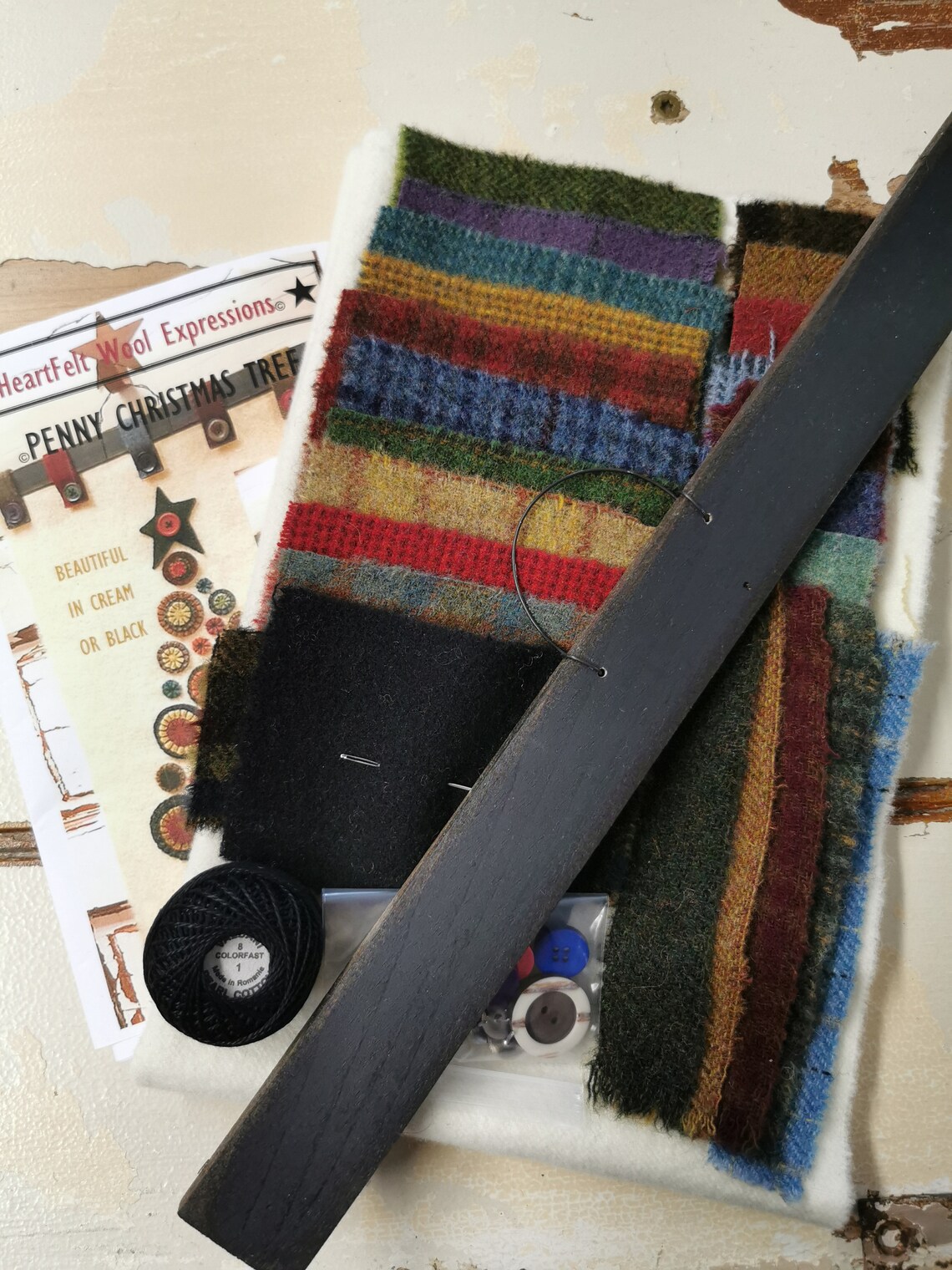 PENNY CHRISTMAS TREE Kit Patchwork Applique | Etsy UK