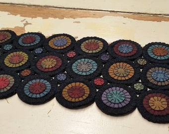 Wool Applique Kit petite Oval Penny Mat - Etsy