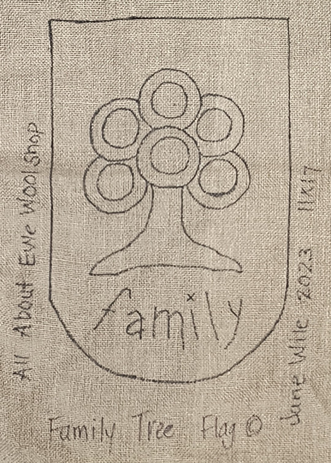 FAMILY Flag Pattern Hooking Punching - Etsy