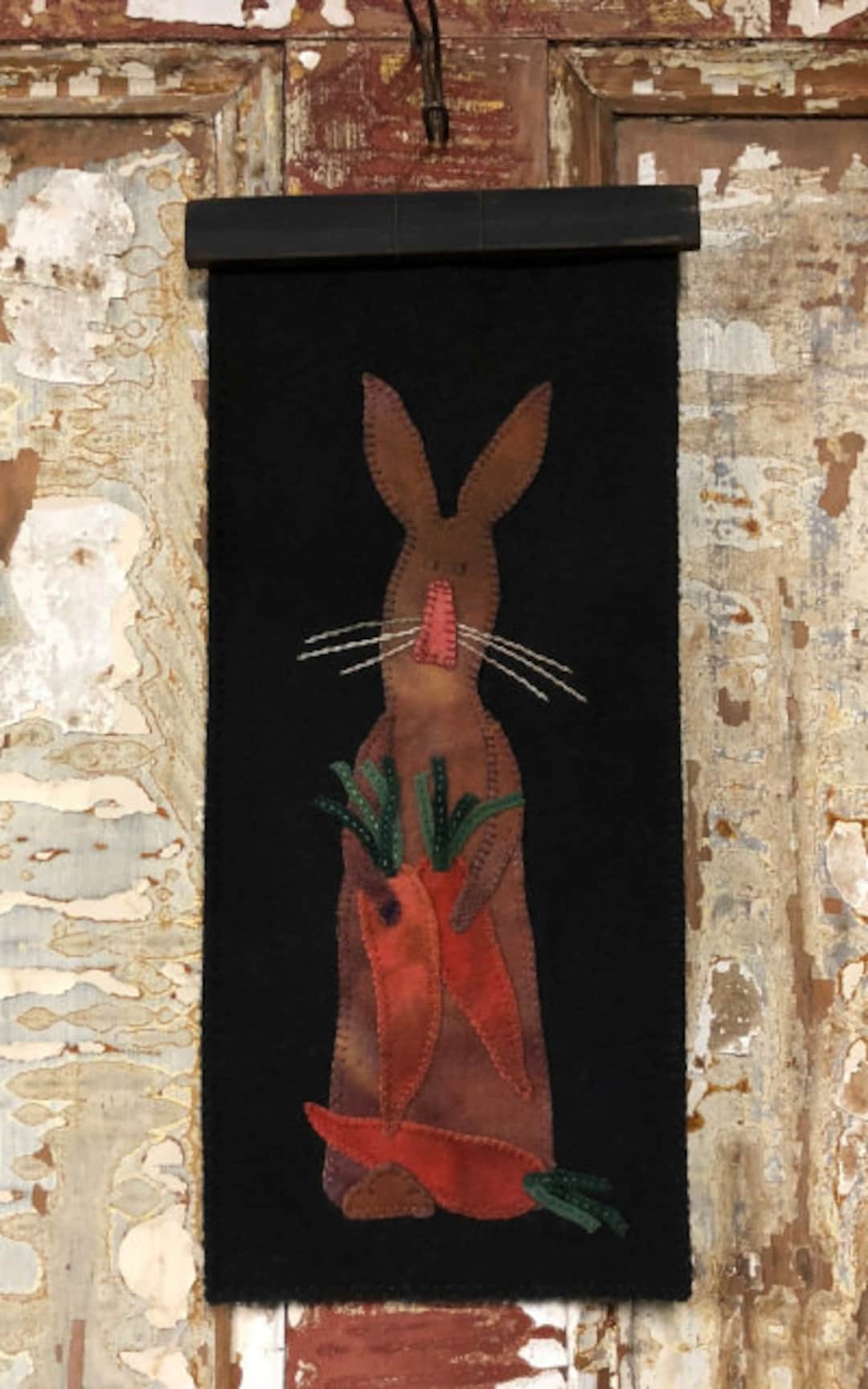 BRINDLE BUNNY Epattern | Patchwork | Applique - Etsy